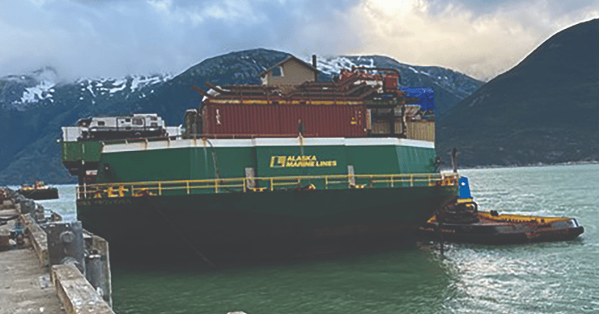 Locomotives all arrive safely by barge in Skagway