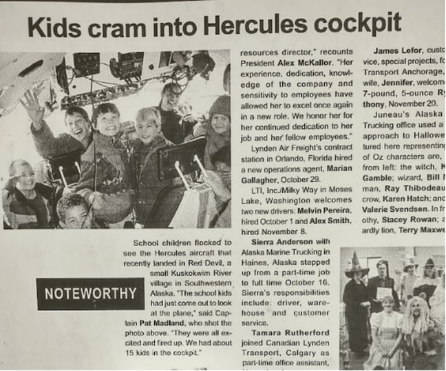 Captain Pat Madland delivers smiles along with cargo