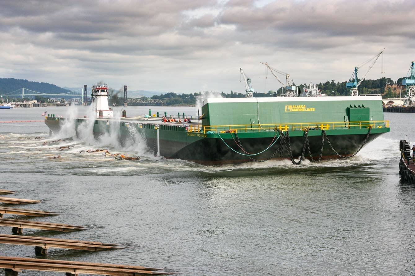Alaska Marine Lines launches new barge to serve Southeast Alaska